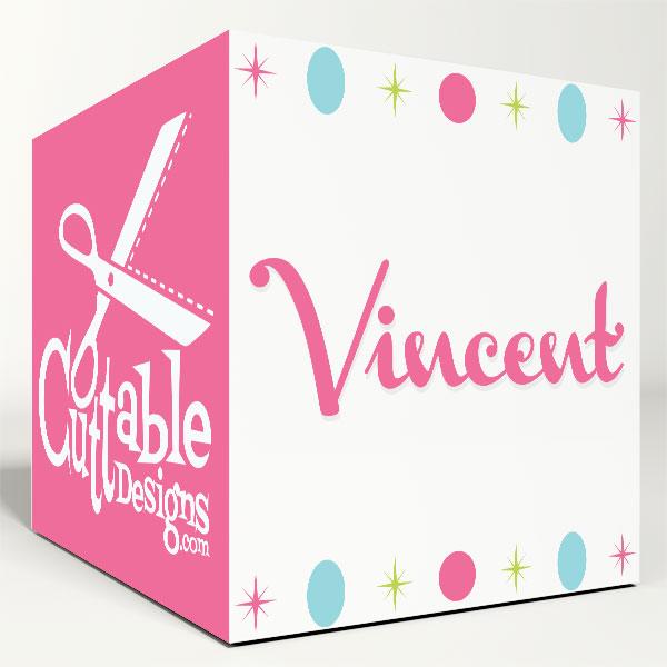 Vincent SVG Font Letters Alphabet Cut File - Apex