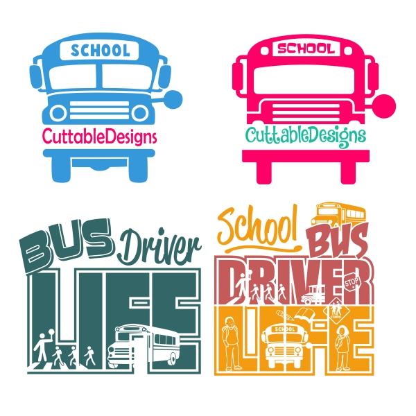 School Bus Driver Life Cuttable Design | Cuttable