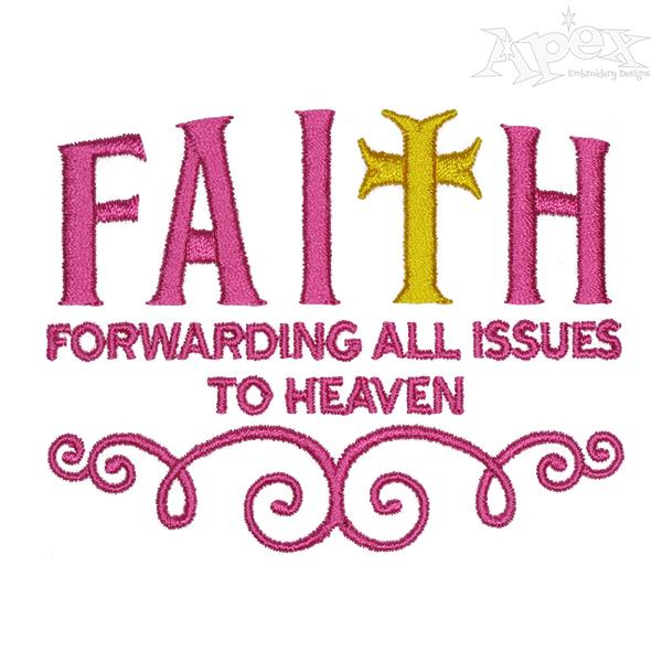 Faith Embroidery Design | Apex Monogram Designs & Fonts