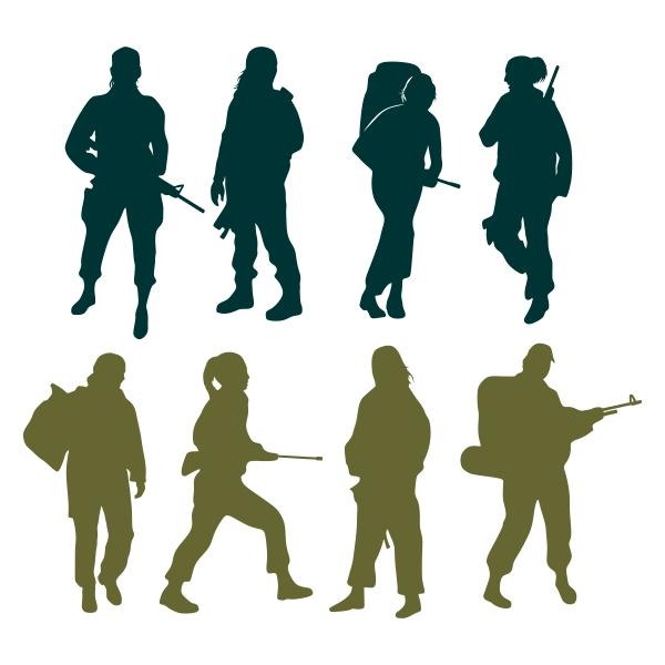 Female Military Silhouette