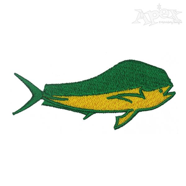 Mahi Mahi Fish Embroidery Design | Apex Monogram Designs & Fonts