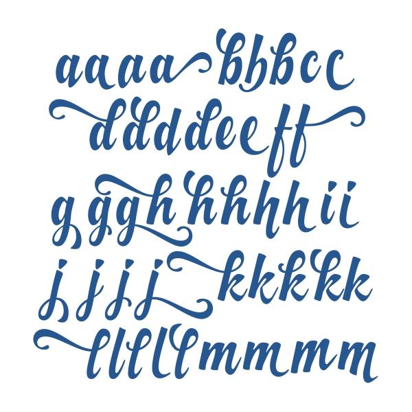 Sierra Script SVG Font Letters Alphabet Cut File - Apex