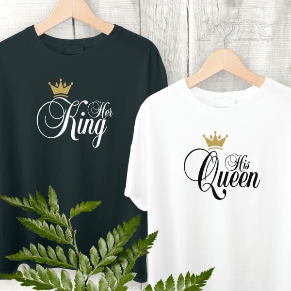 Her King and His Queen Crowns SVG Designs Vector Cut File - Apex